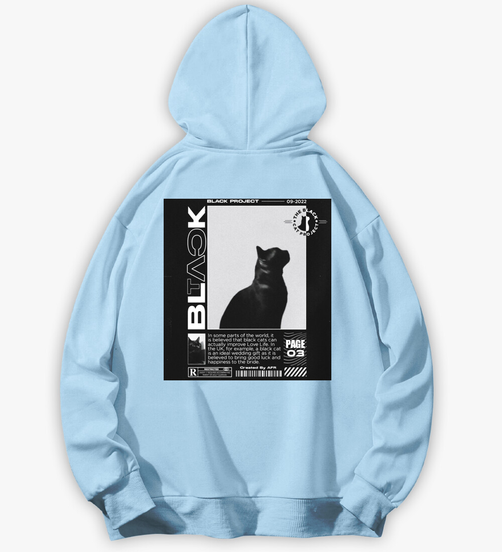 Black CAT - Oversized Hoodie | EgyMerch