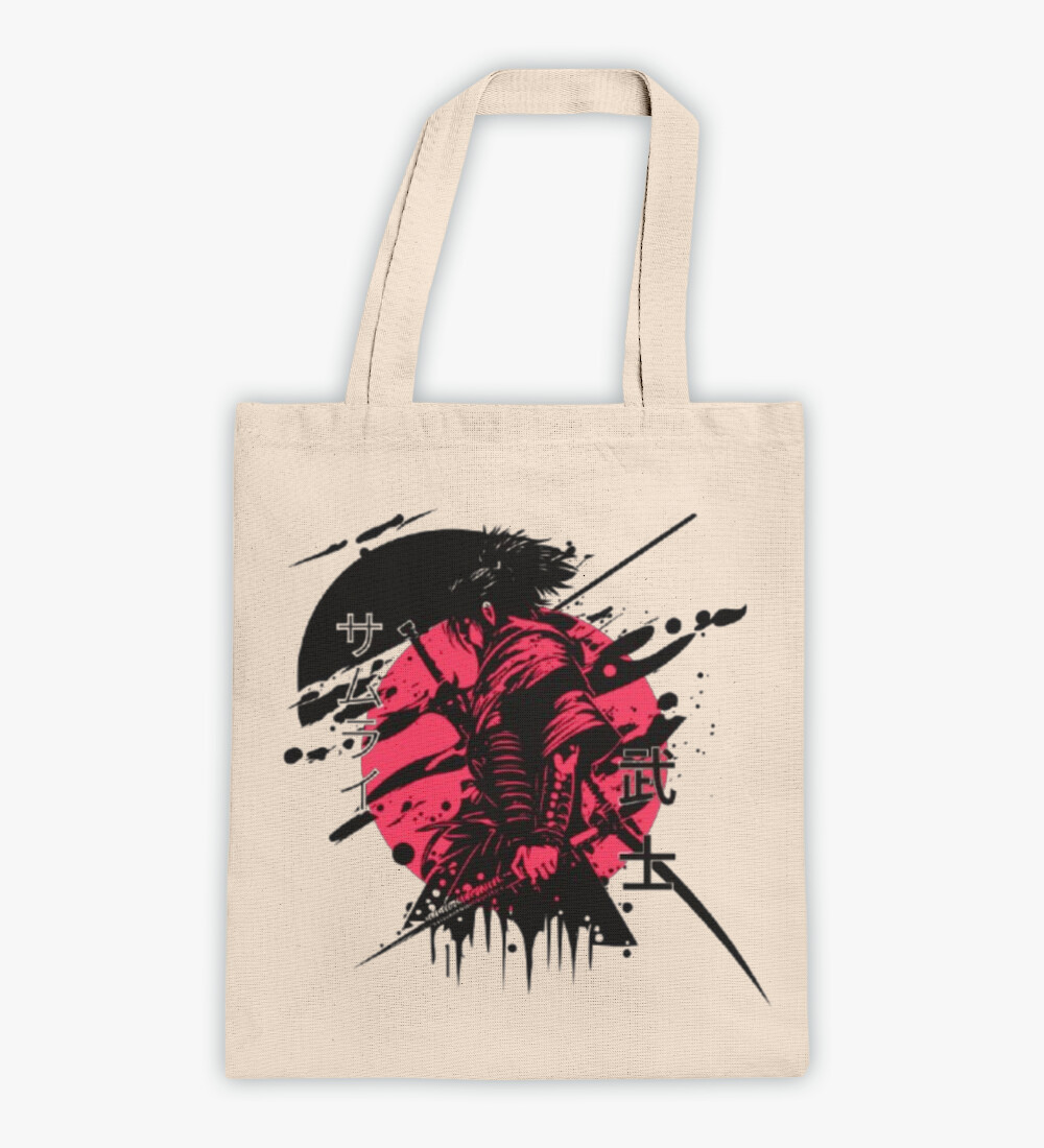 Red and black samurai t-shirt - Tote bag | EgyMerch