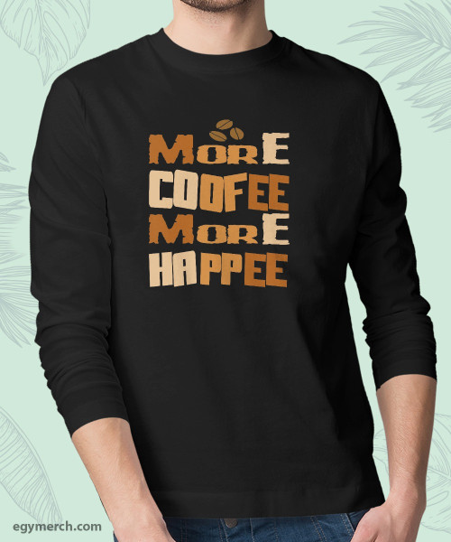 تيشرت بكم عشاق القهوة و السعادة coffee | EgyMerch