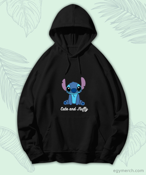 Cute and Fluffy Stitch Hoodie Oversize | EgyMerch