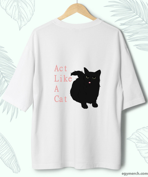 black cat oversize | EgyMerch