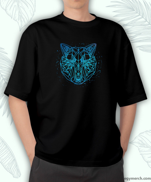 wolf face oversize tshirt art painting | EgyMerch