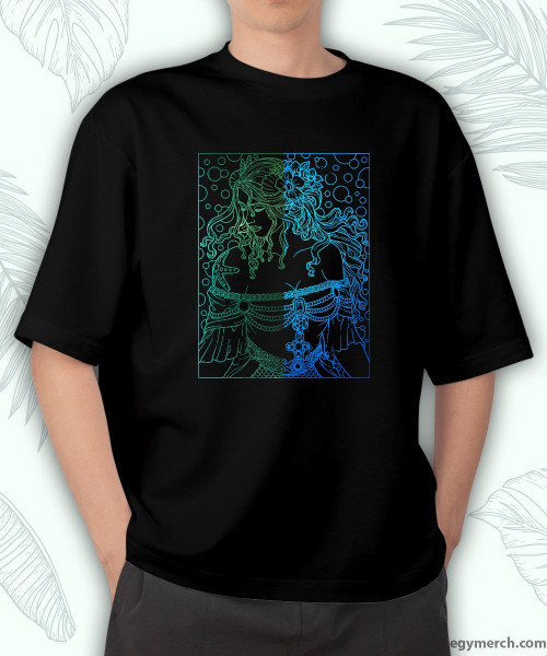 lady sign تيشيرت اوفر سايز art painting | EgyMerch